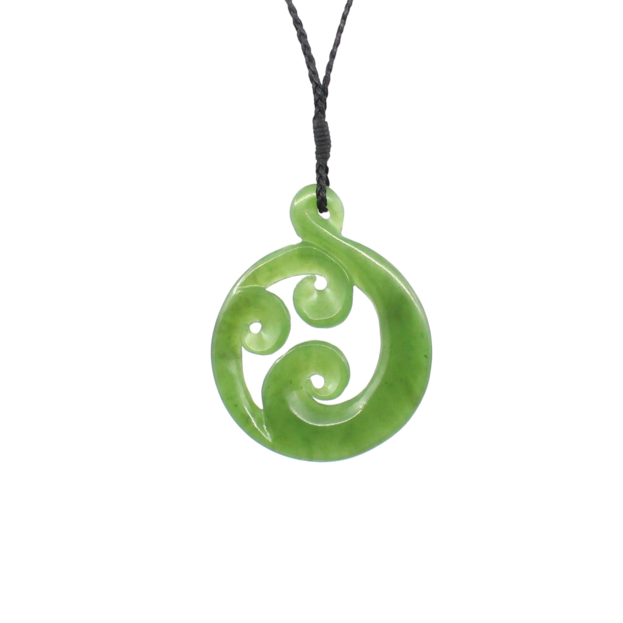 Single Twist with Triple Koru Pounamu Pendant | by Moreton Carvers ...