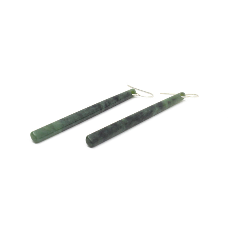 Pounamu Long Earrings | by Kristal Thompson – Auckland Museum Online Store