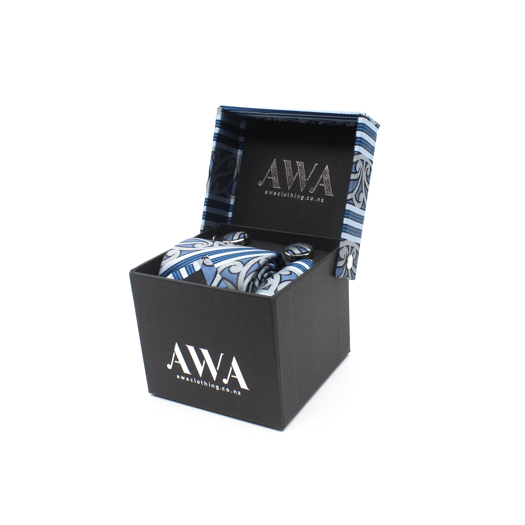 Boxed Tie Set - Blue, Grey & Taupe – Auckland Museum Online Store