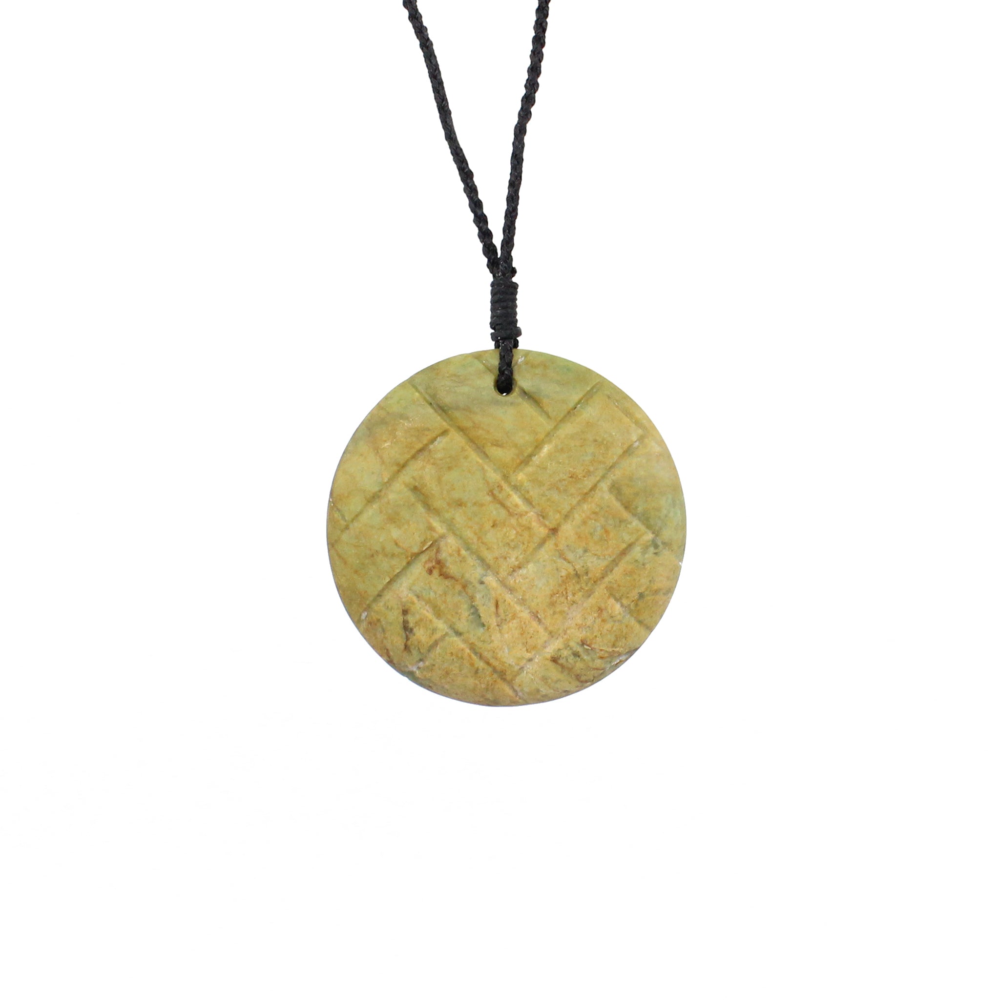 Disc Pounamu Pendant - Harakeke Design | by Ana Krakosky – Auckland ...
