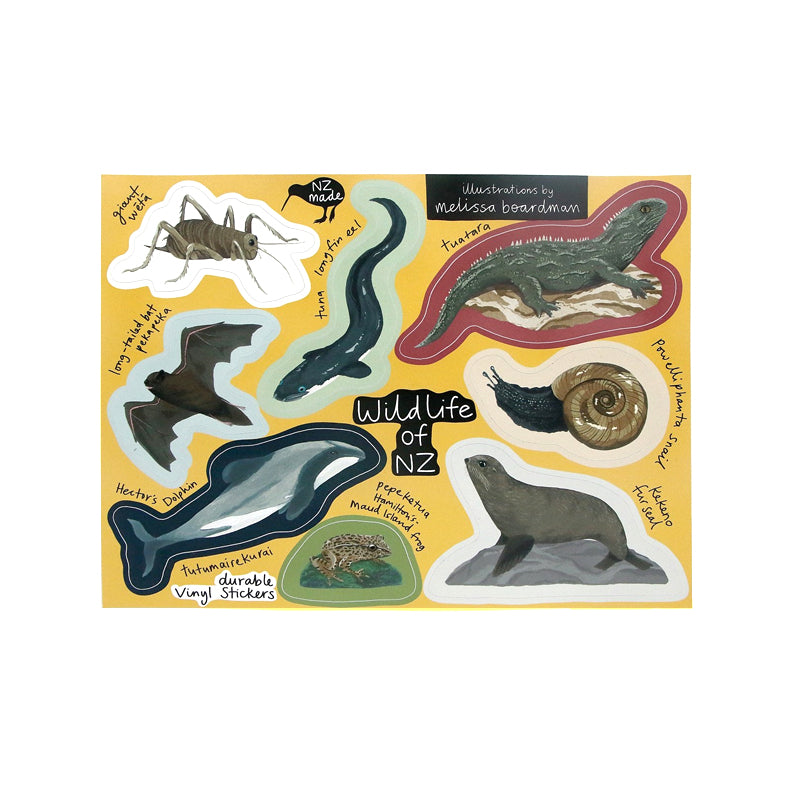 Illustrated Wildlife of New Zealand Vinyl Stickers – Auckland Museum ...