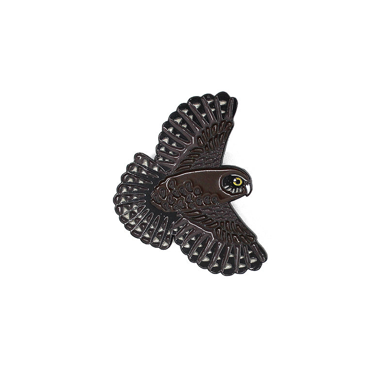 Ruru / Morepork Enamel Pin – Auckland Museum Online Store