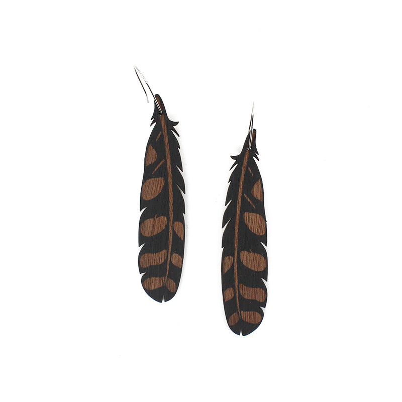Ruru Feather Earrings | by Melina Martin – Auckland Museum Online Store