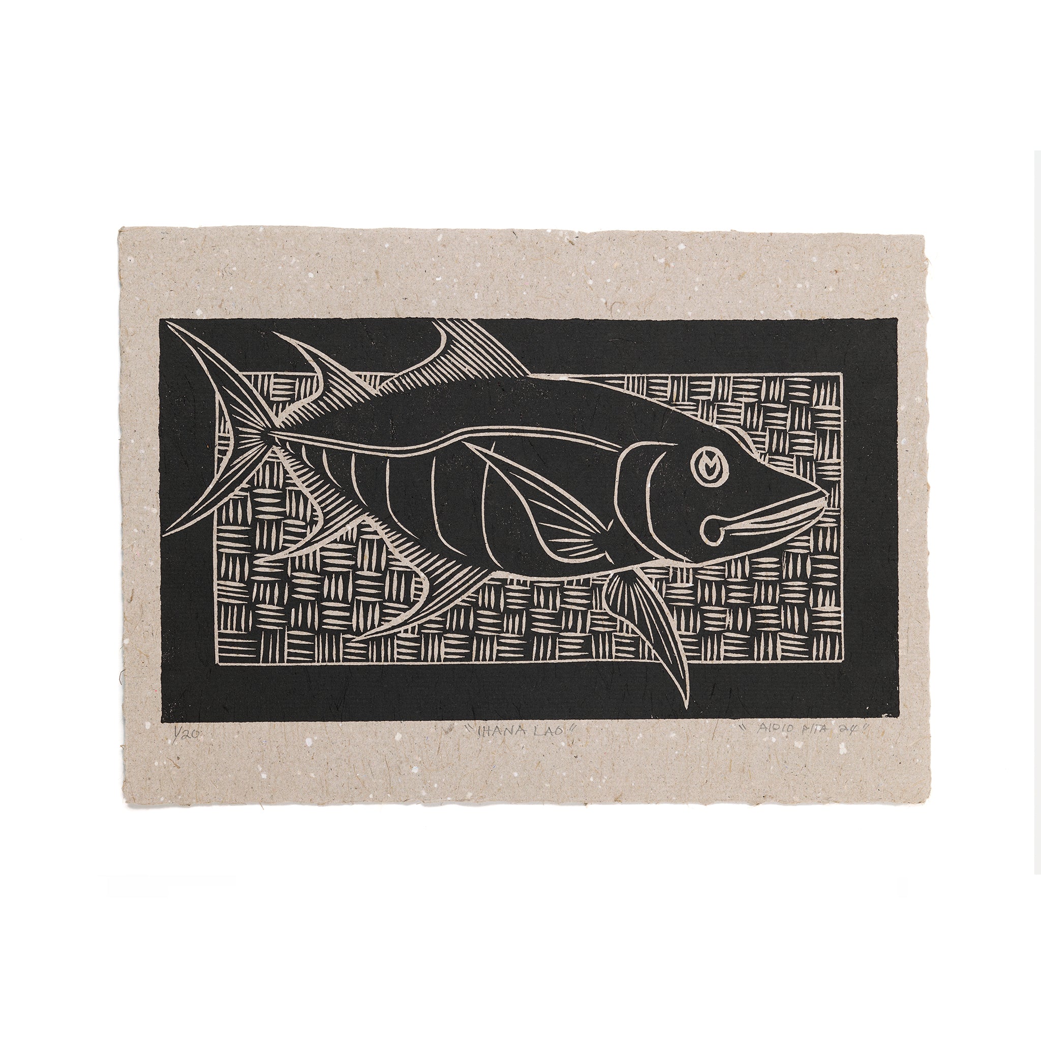 Solomon Islands A4 Woodblock Print - Ihana Lao | by Aldio Pita ...