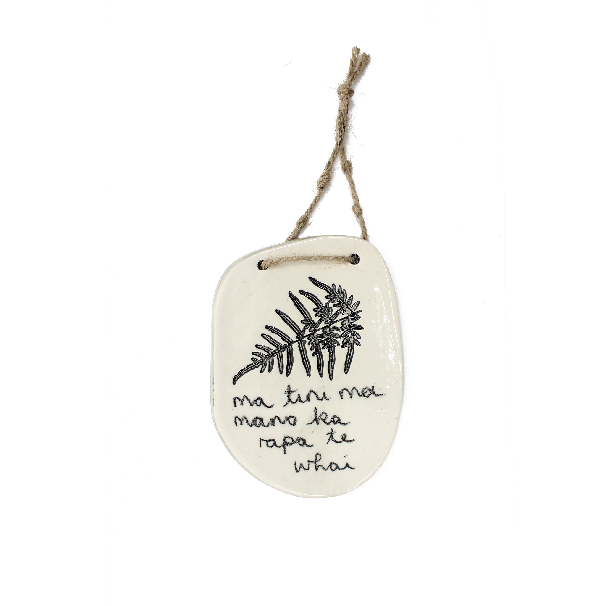 Whakataukī Wall Hanging Small - Black | by Borrowed Earth – Auckland ...