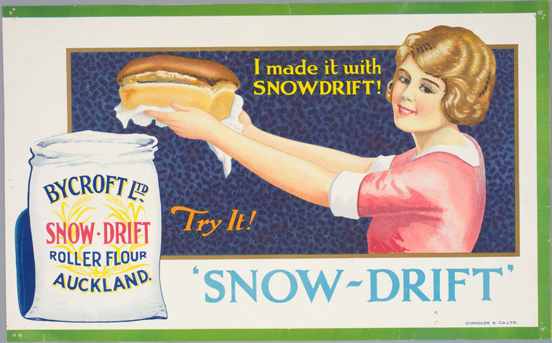 A2 Poster - Snowdrift Roller Flour – Auckland Museum Online Store