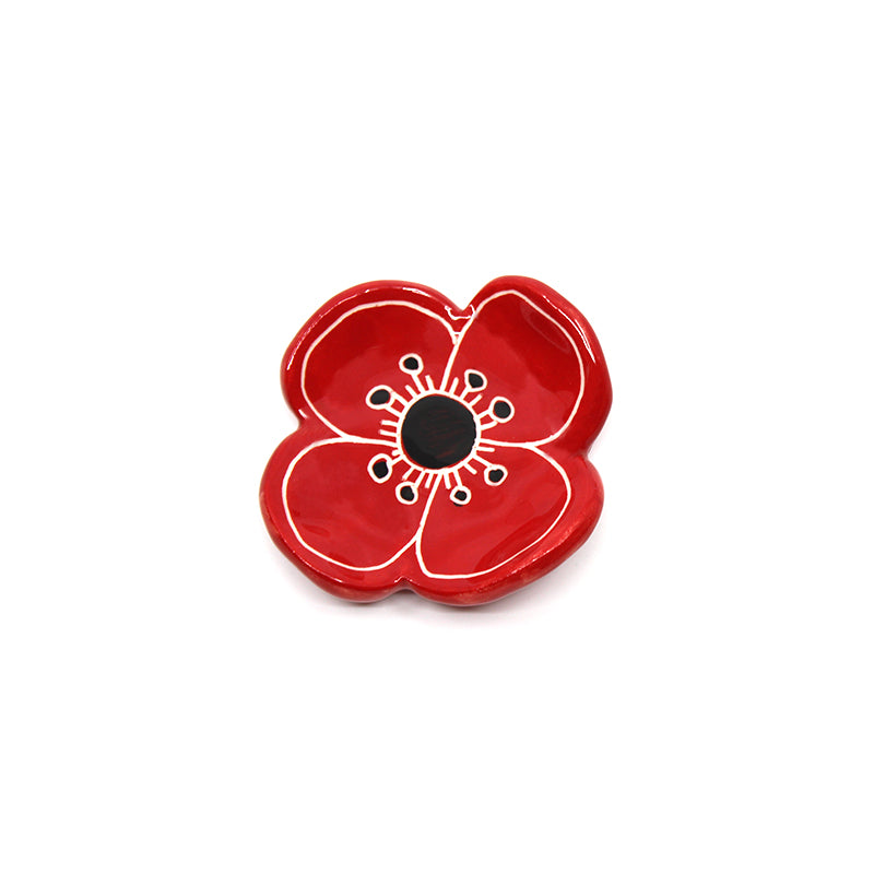 Ceramic Poppy Wall Hanging - Small by Borrowed Earth – Auckland Museum ...